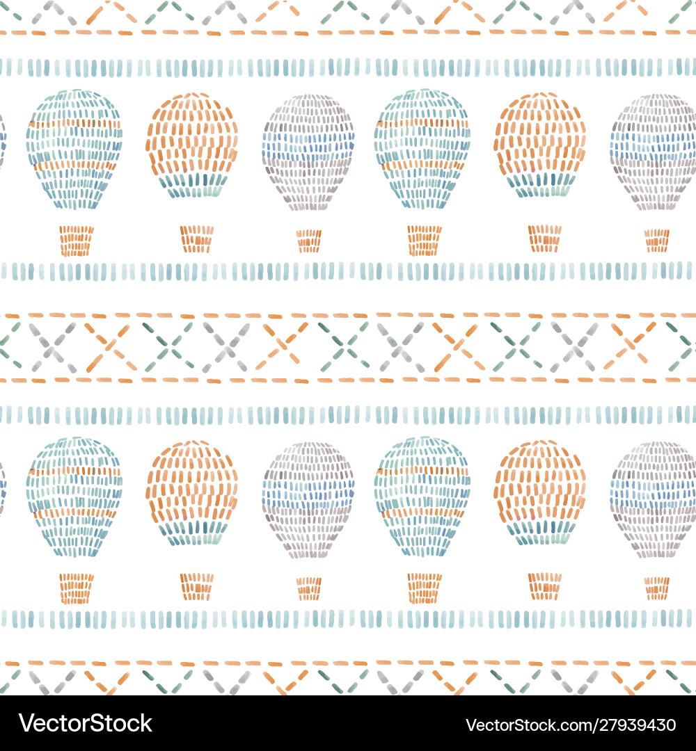 Watercolor seamless pattern with air Royalty Free Vector