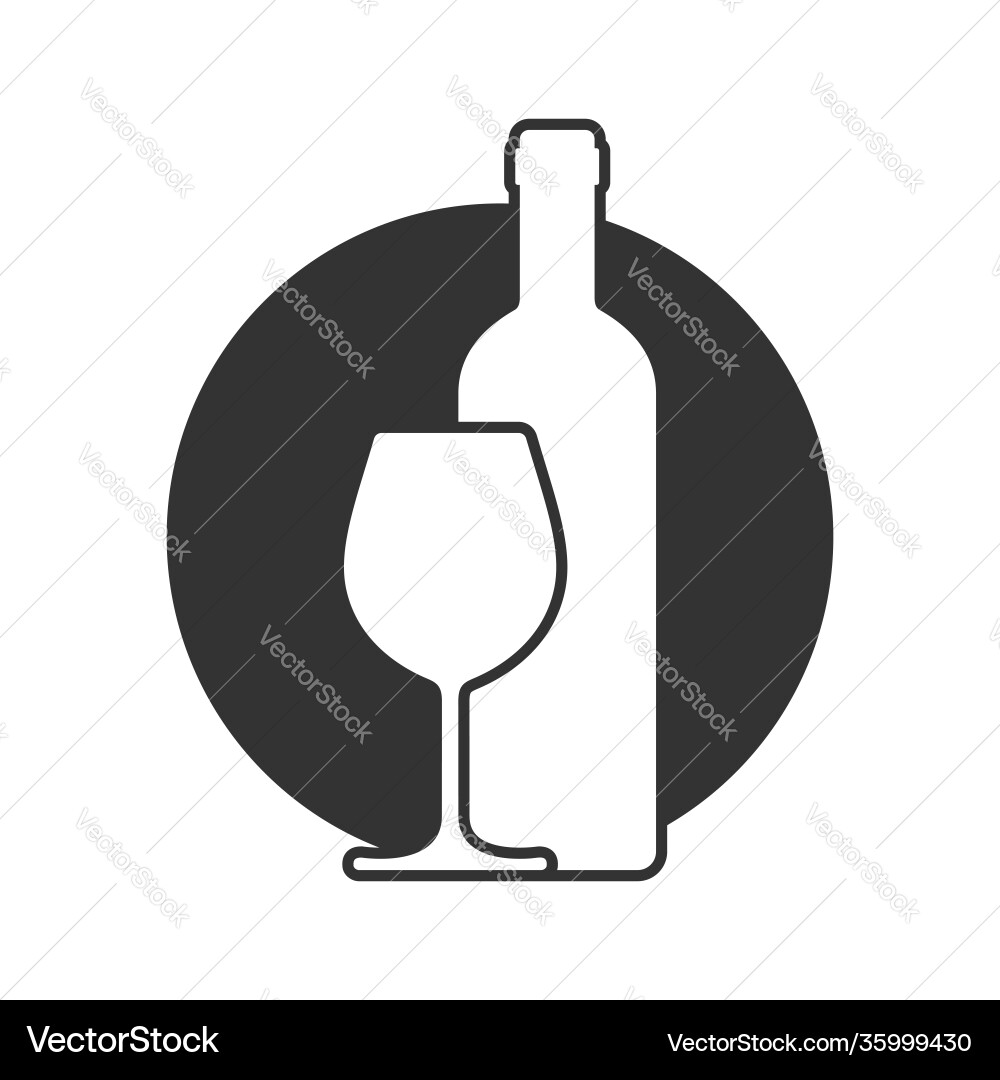 Wine sign Royalty Free Vector Image - VectorStock