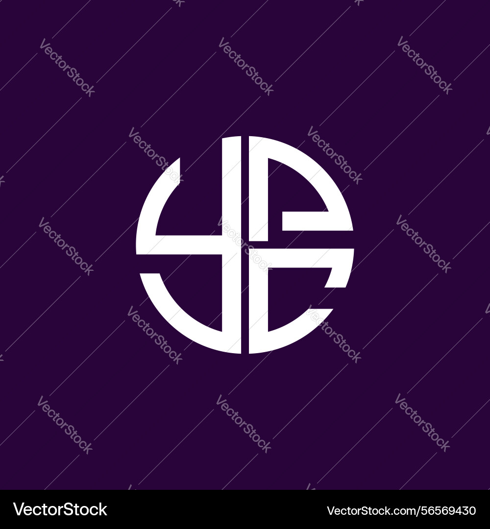 Ypc logo icon monogram letter Royalty Free Vector Image