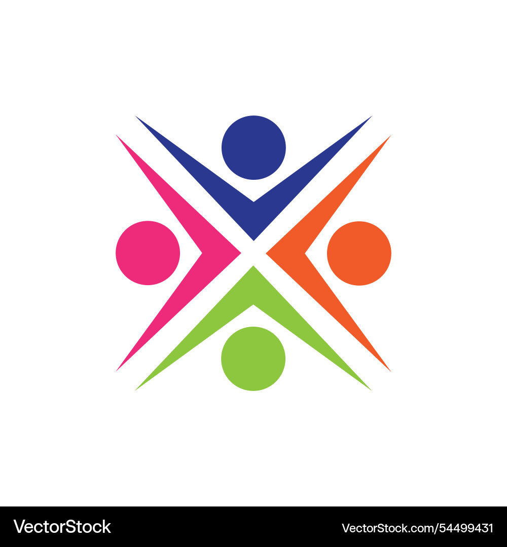 Community logo stock Royalty Free Vector Image