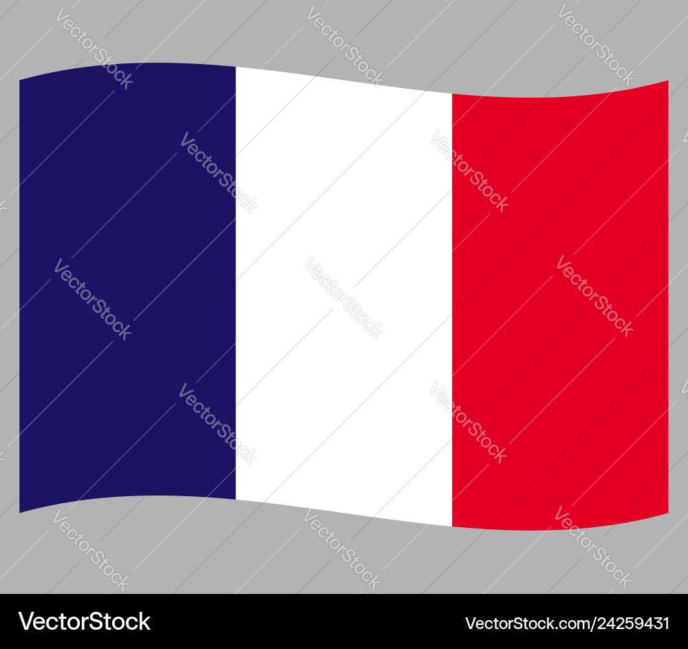French flag wave pattern background Royalty Free Vector