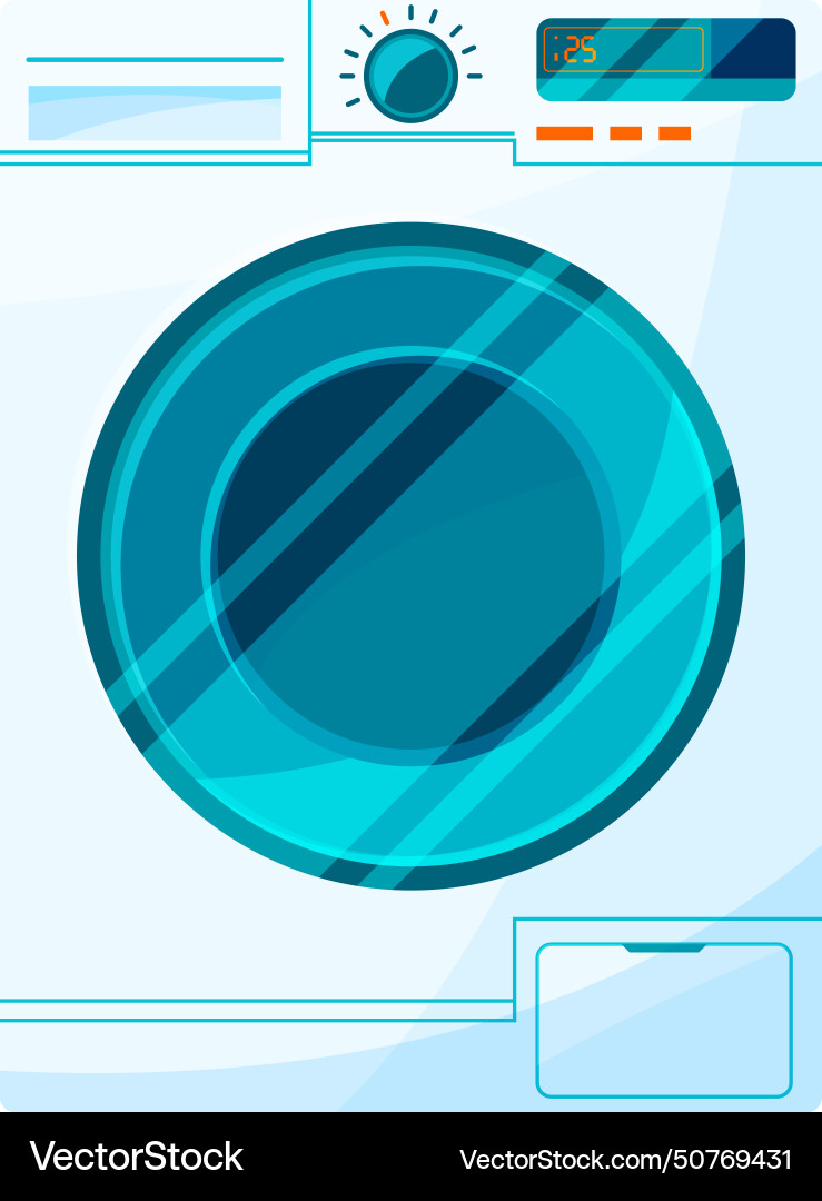 Laundry washing machine bathroom equipment Vector Image