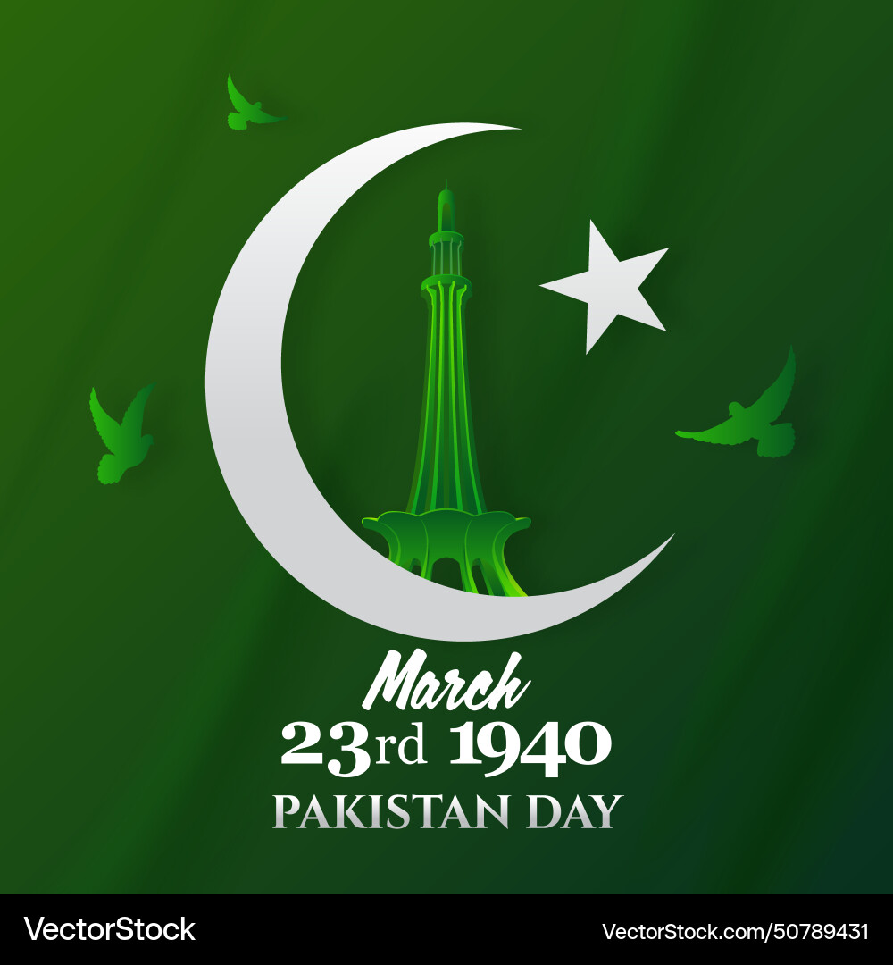 Pakistan happy day Royalty Free Vector Image - VectorStock