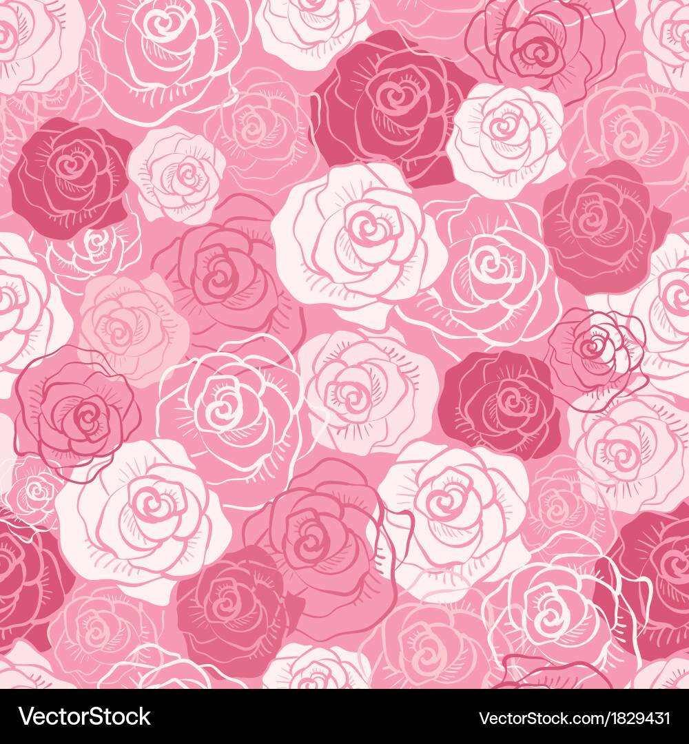 Rose seamless pattern Royalty Free Vector Image