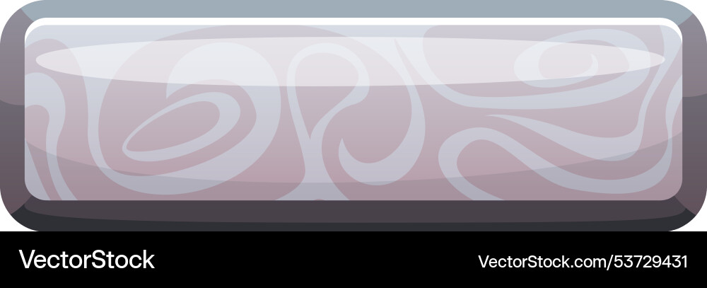 Rounded cartoon button with creative swirls game Vector Image