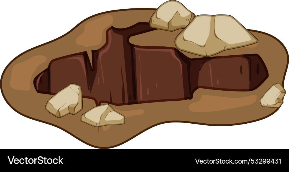Shaft pit cartoon Royalty Free Vector Image - VectorStock