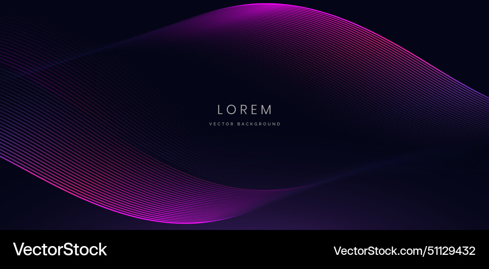 Abstract blue background with pink wave lines Vector Image