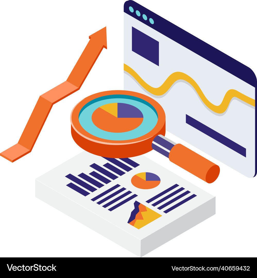Accounting financial charts composition Royalty Free Vector