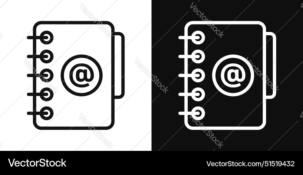 Address book icon Royalty Free Vector Image - VectorStock