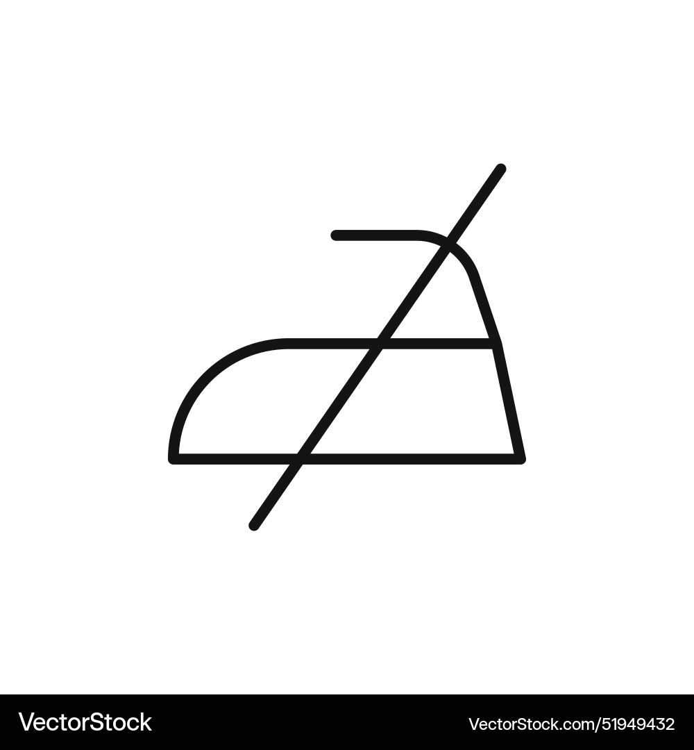 Do not iron logo sign outline Royalty Free Vector Image
