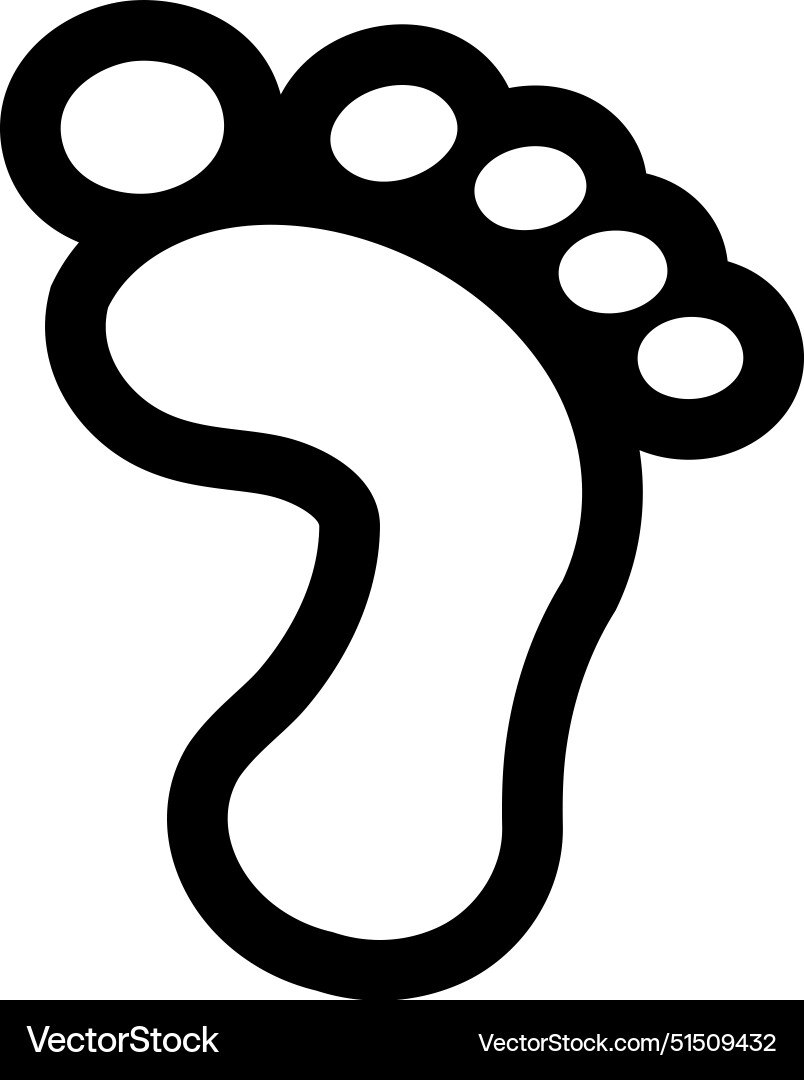 Foot palm icon line design template isolated Vector Image