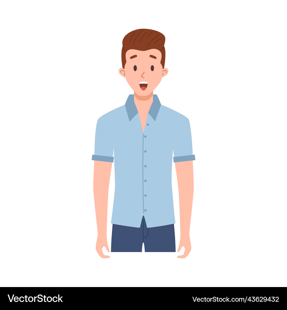 Surprised Man Cartoon Royalty Free Vector Image
