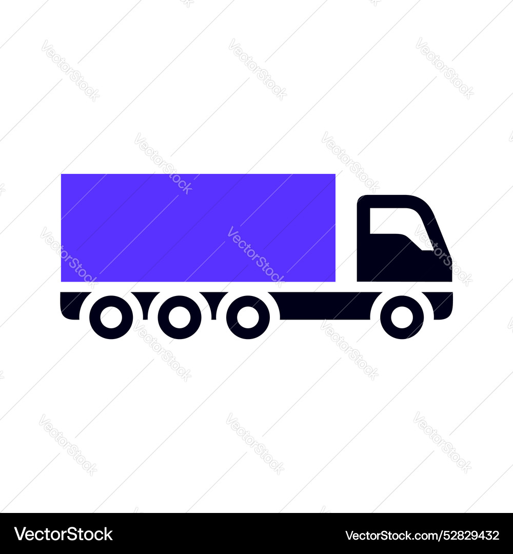 Transport flat icon square shape Royalty Free Vector Image