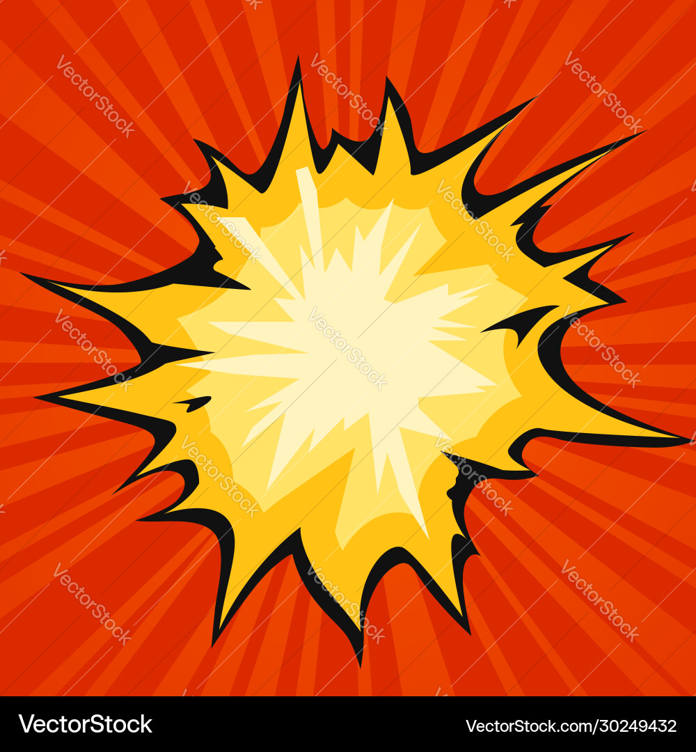 Yellow bang cartoon flat design Royalty Free Vector Image
