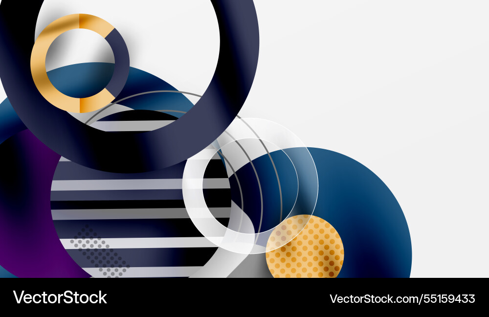 Abstract circle design with overlapping Royalty Free Vector