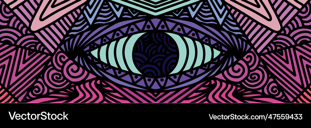 Abstract eye with colorful design concept Vector Image