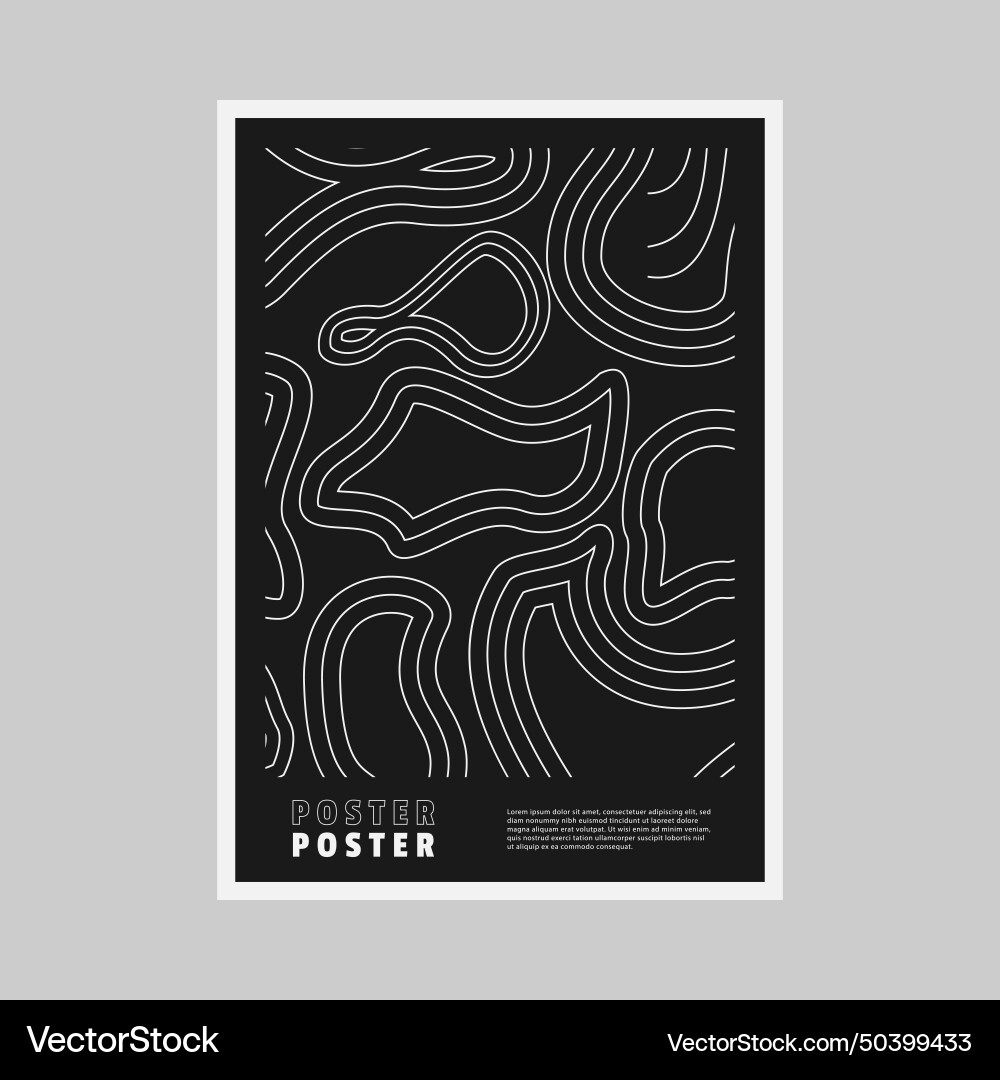 Black smooth pattern poster monochrome template Vector Image