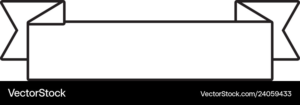 Blank ribbon banner isolated Royalty Free Vector Image