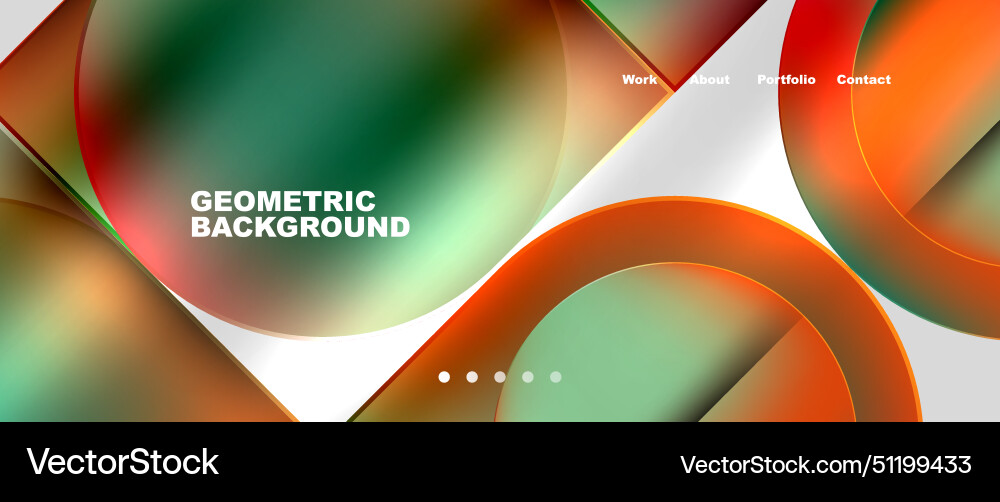 Colorful circles in a geometric pattern on a white