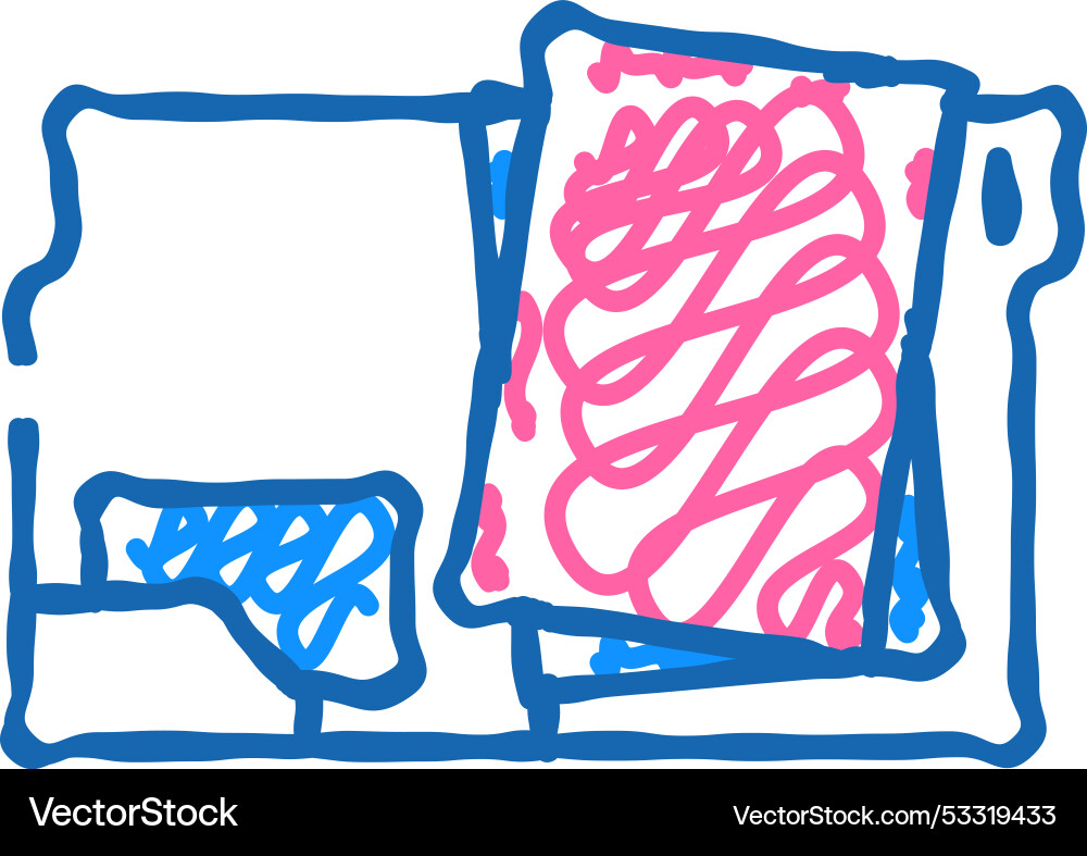 Open folder icon doodle Royalty Free Vector Image