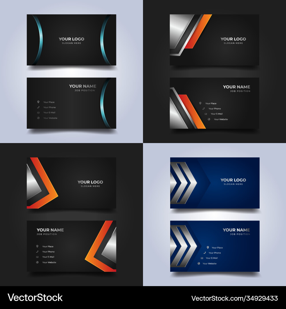 Print business card template Royalty Free Vector Image