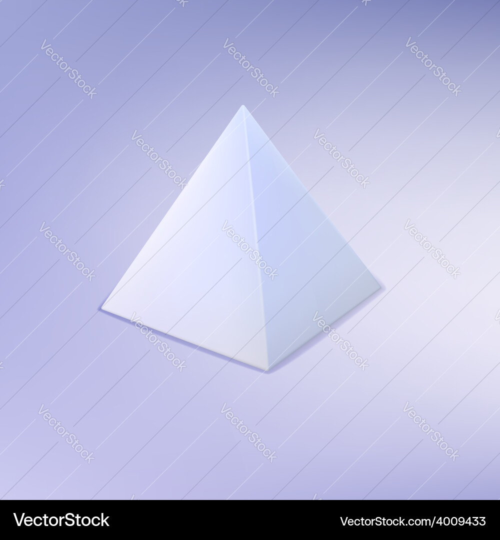 Pyramid basic geometric shape Royalty Free Vector Image