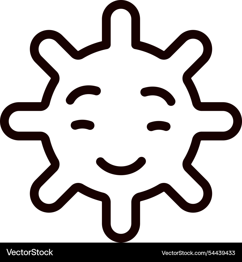 Smiling sun - icon symbol Royalty Free Vector Image