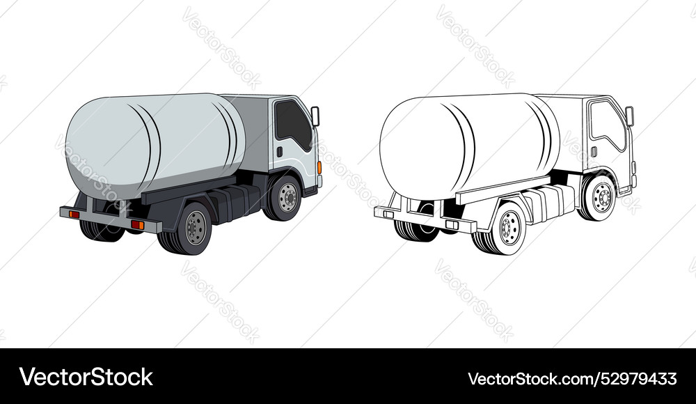 Tanker truck cartoon design Royalty Free Vector Image