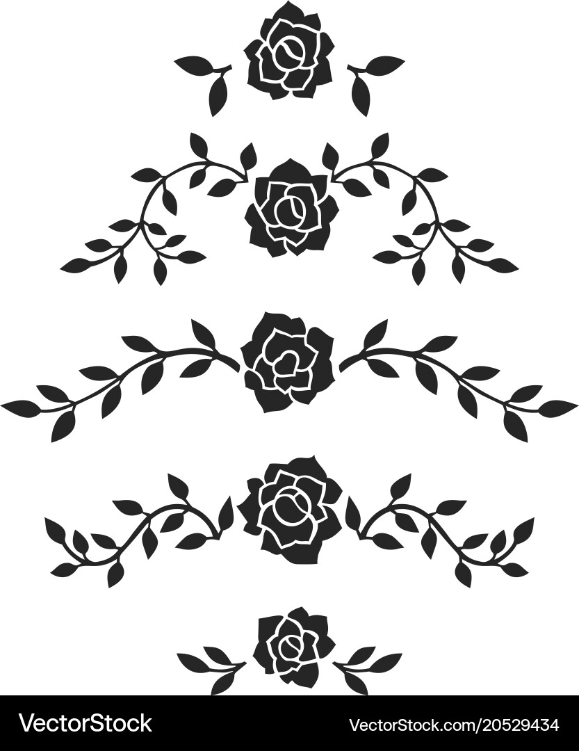 Abstract roses decoration Royalty Free Vector Image