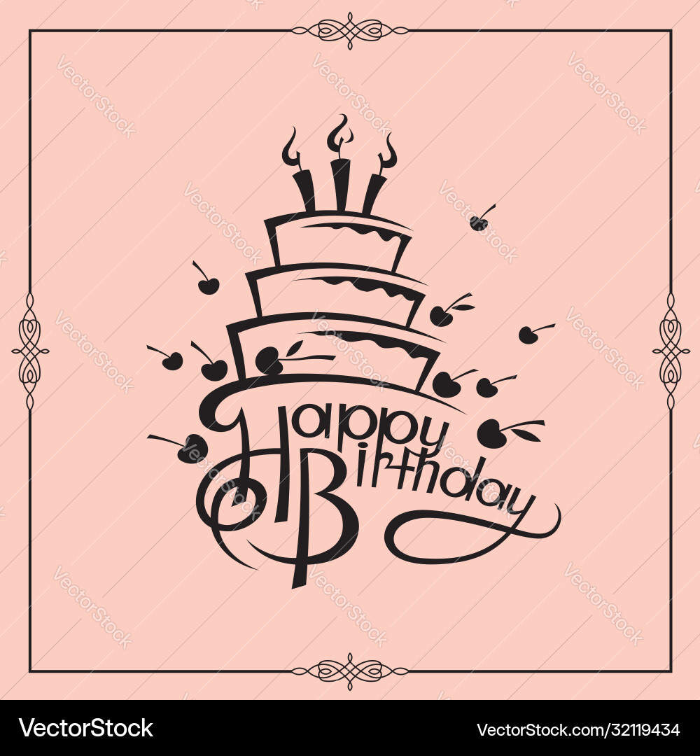 Birthday card design Royalty Free Vector Image