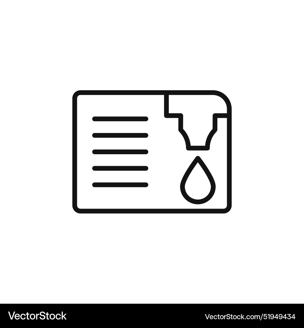 Document printing logo sign outline Royalty Free Vector