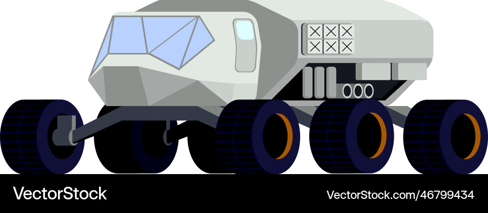 Flat space rover Royalty Free Vector Image - VectorStock