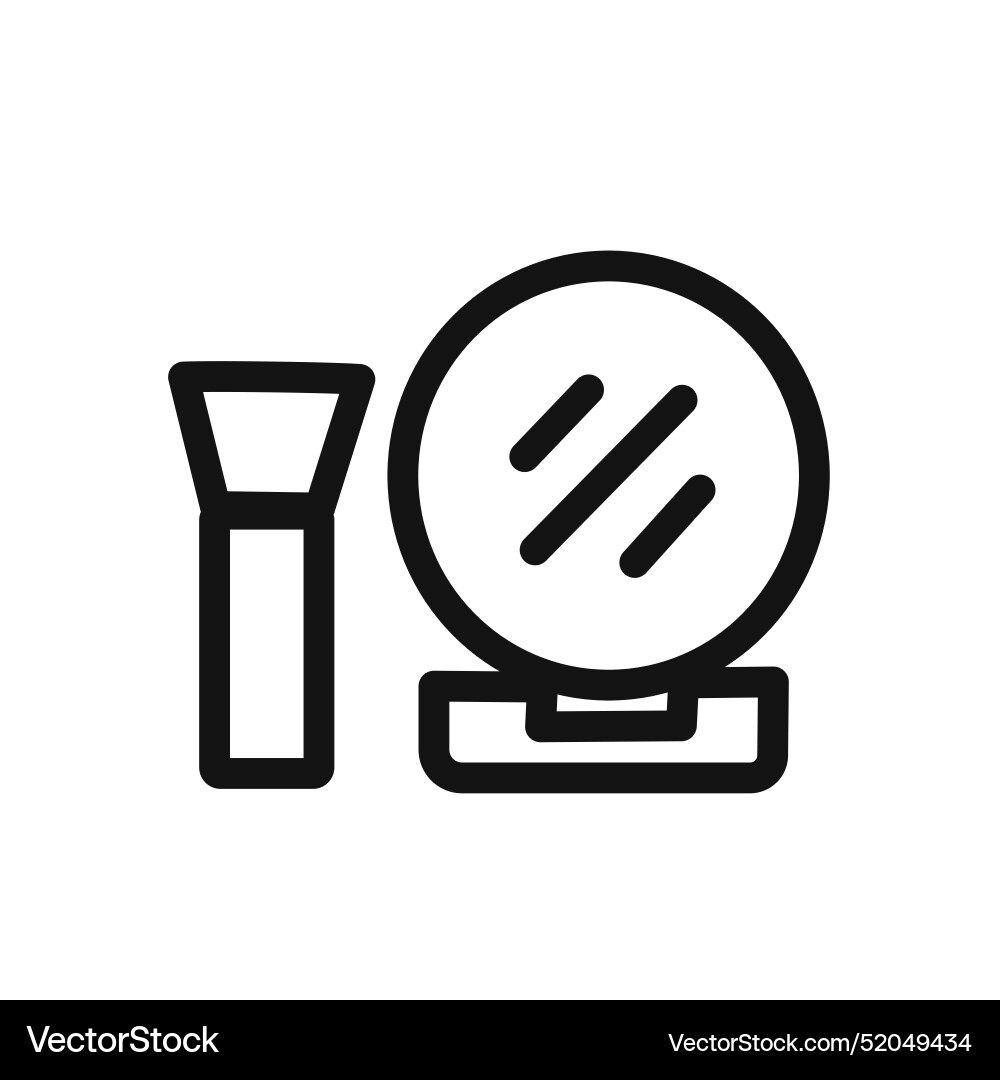 Makeup icon linear graphics sign Royalty Free Vector Image