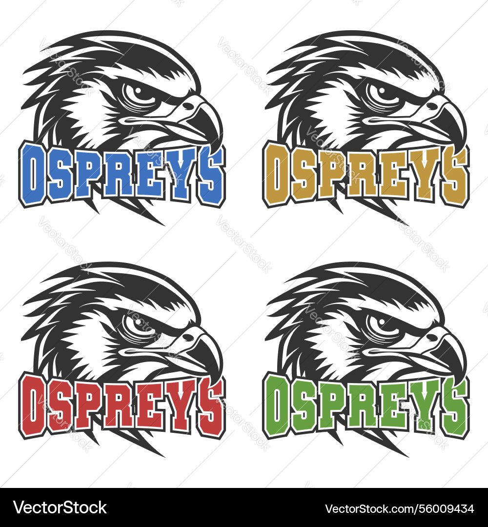 Ospreys clip art design mascot Royalty Free Vector Image