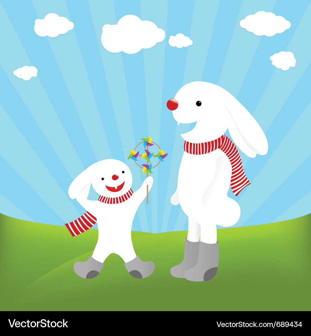 Rabbit cartoons Royalty Free Vector Image - VectorStock