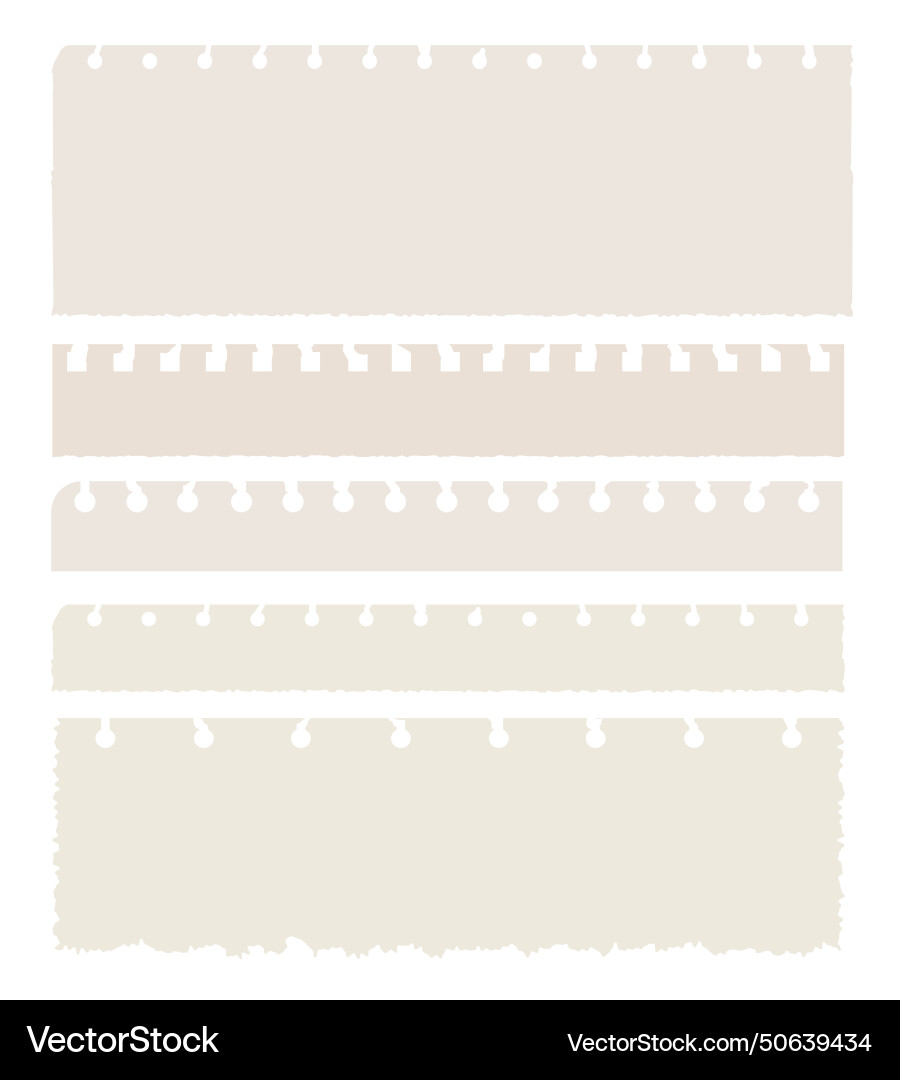 Scrapbook papers blank notepad pages Royalty Free Vector