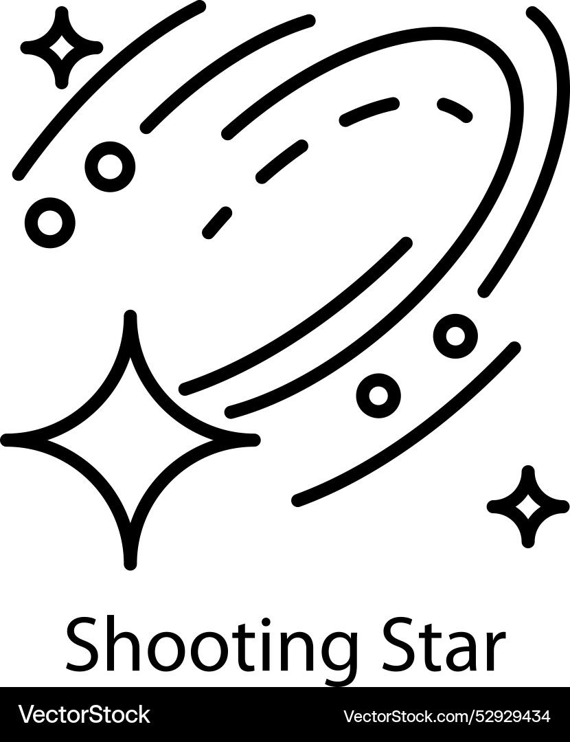 Shooting star Royalty Free Vector Image - VectorStock