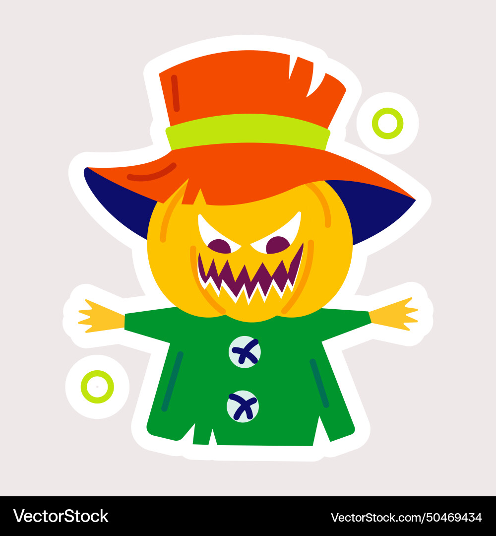 Spooky scarecrow Royalty Free Vector Image - VectorStock
