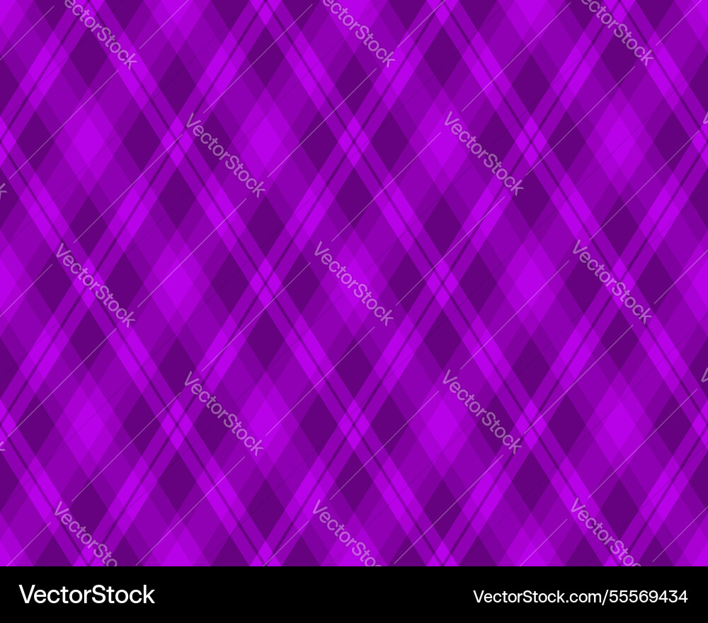 Vibrant purple diamond plaid pattern perfect for Vector Image