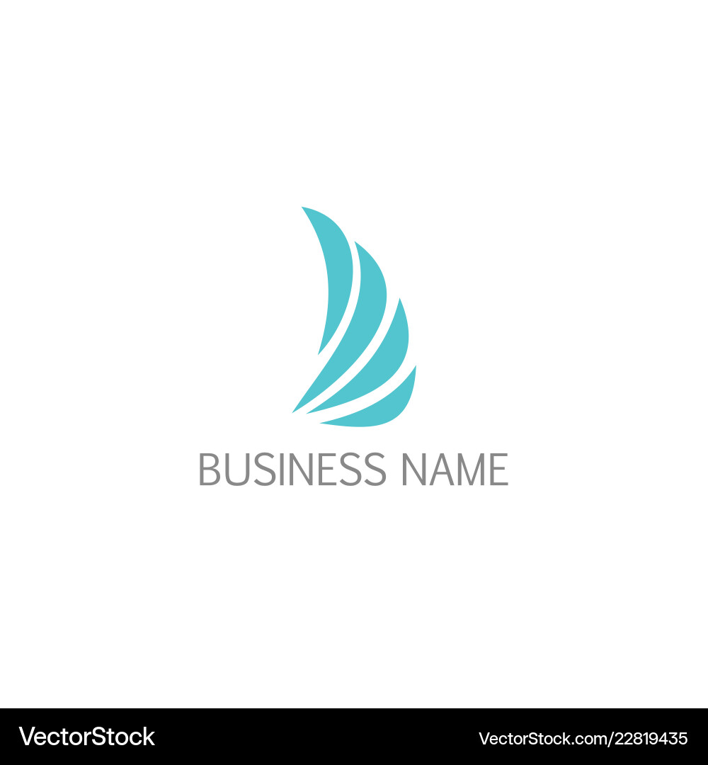 Abstract Wave Wing Logo Royalty Free Vector Image