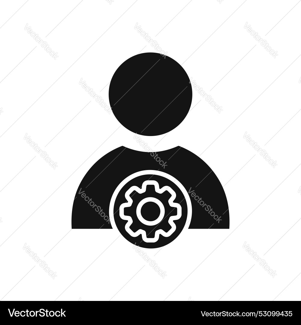 Admin icon isolated on white background Royalty Free Vector