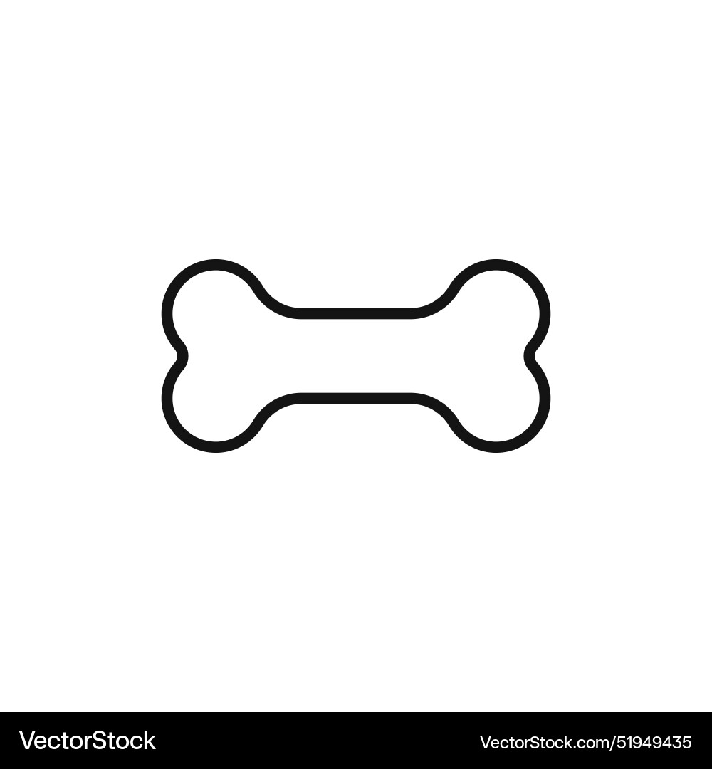 Dog bone logo sign outline Royalty Free Vector Image