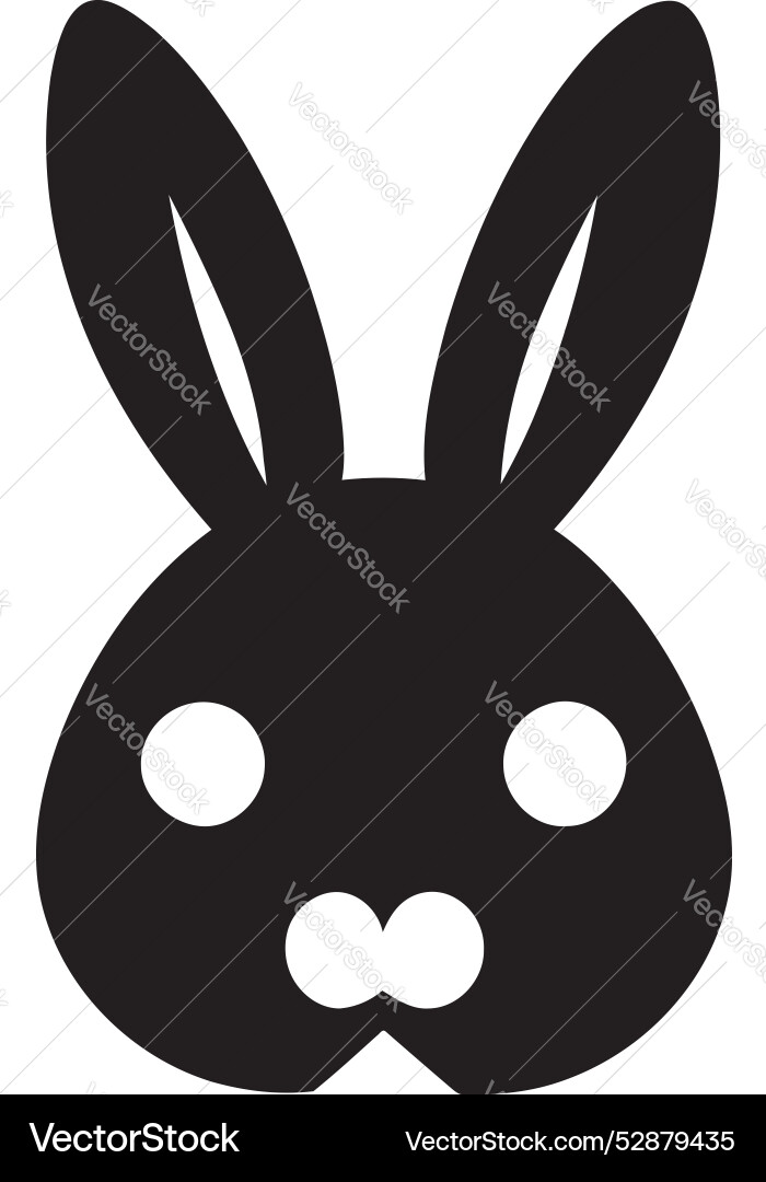Modern rabbit symbolic seal rabbit silhouette Vector Image
