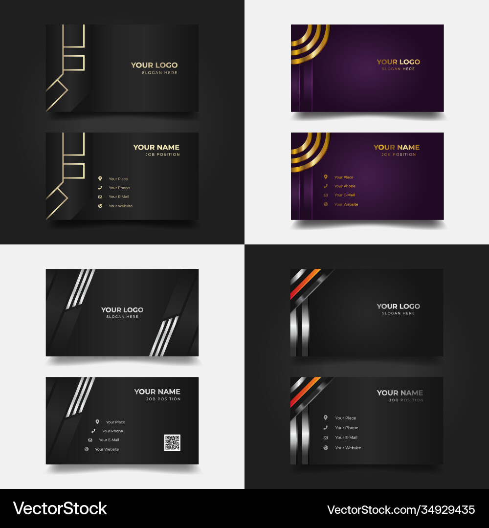 Print business card template Royalty Free Vector Image