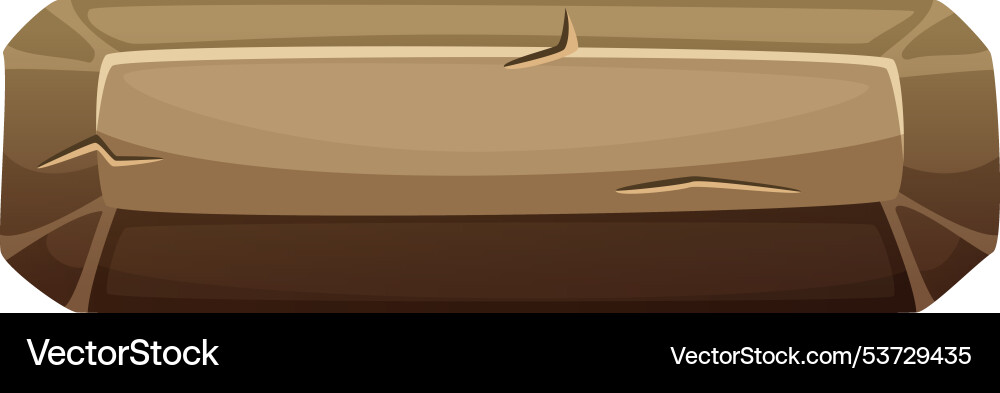 Stone button for game interface cartoon interface Vector Image