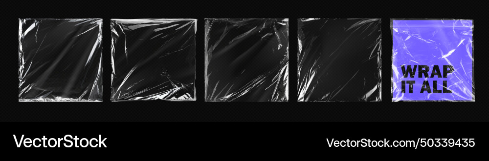 Torn Plastic Wrap Texture Royalty Free Vector Image