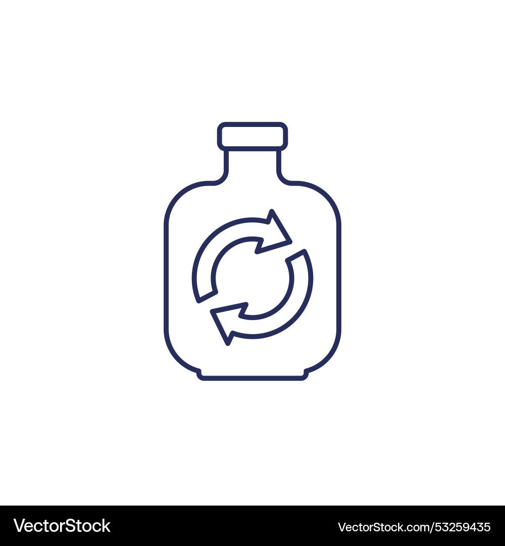 Water refill line icon on white Royalty Free Vector Image