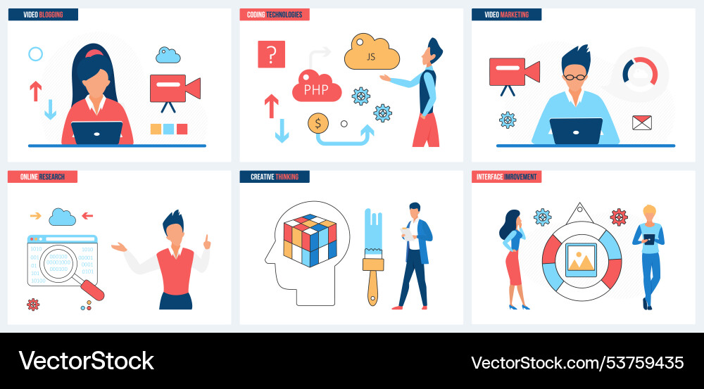 Website coding and interface improvement online Vector Image