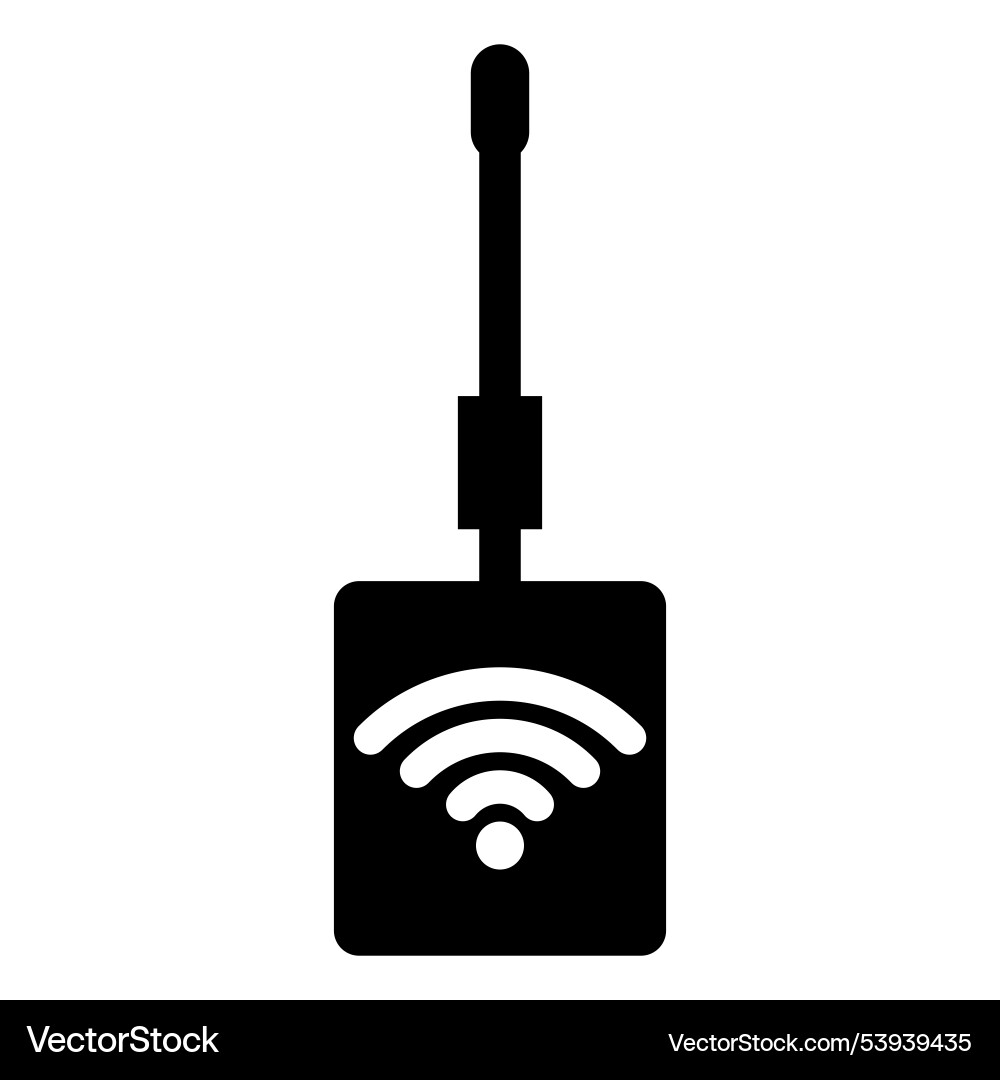Wireless signal receiver with antenna icon design Vector Image