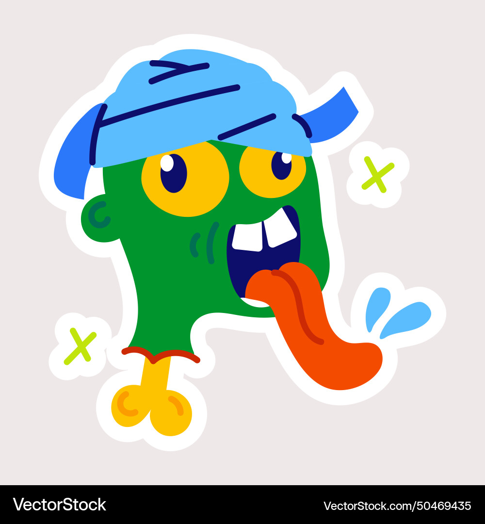 Zombie head Royalty Free Vector Image - VectorStock